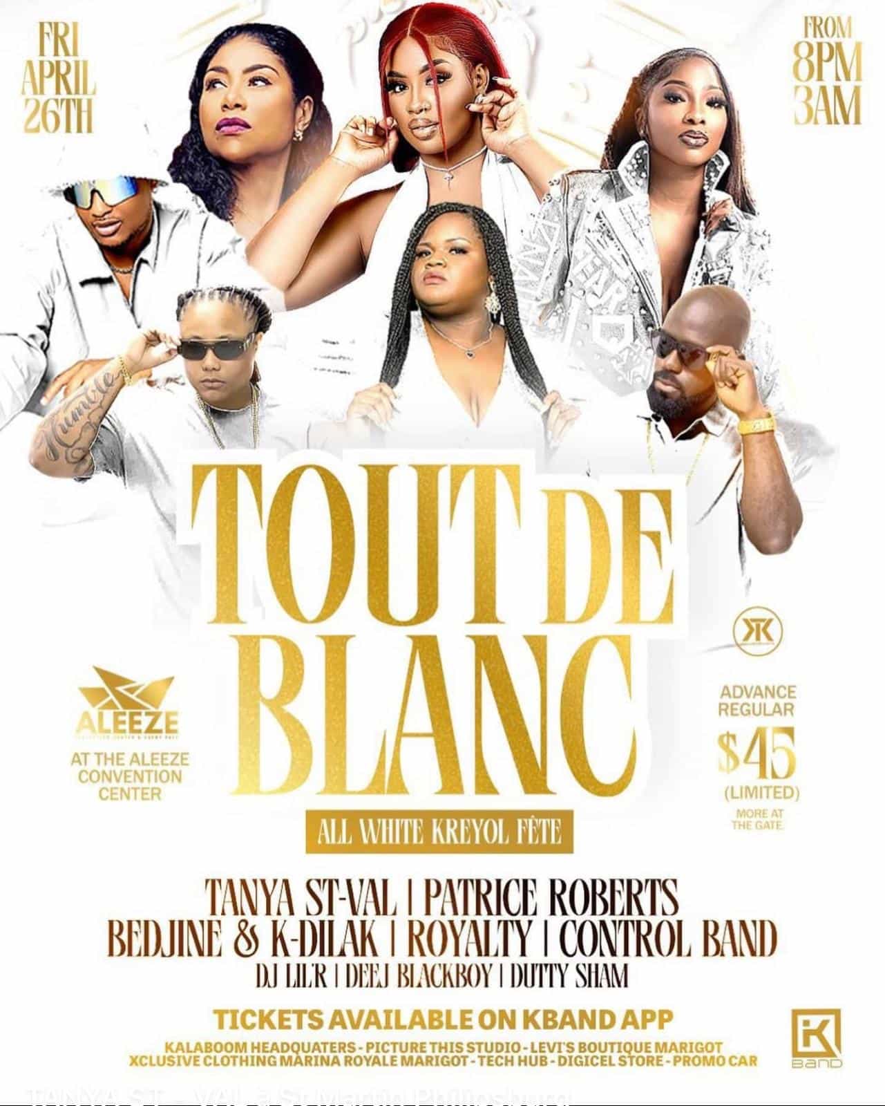 All White Kreyol Fête avec Tanya ST-VAL le Vendredi 26 Avril 2024 ...